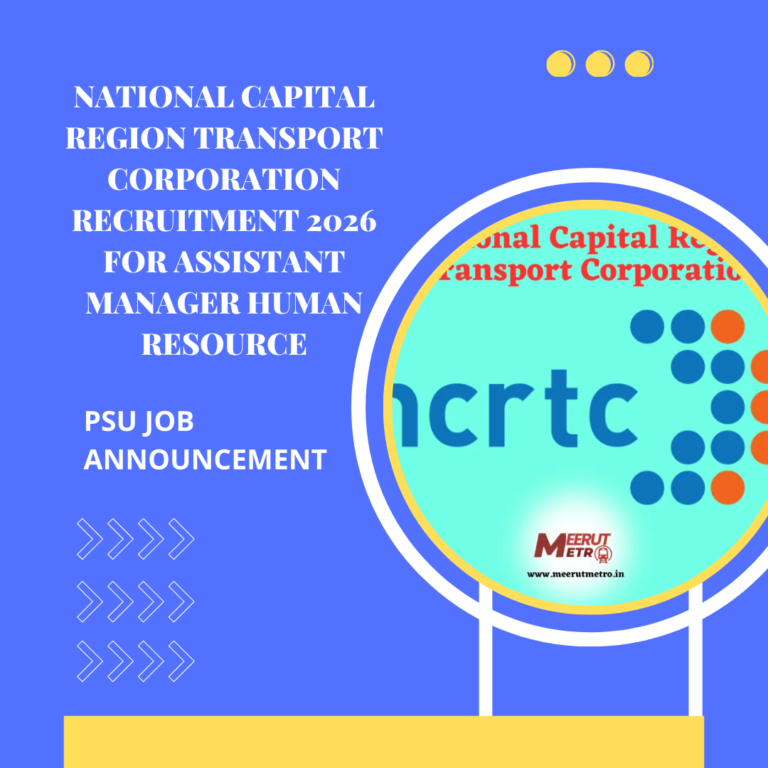 National Capital Region Transport Corporation Recruitment 2026 for ...